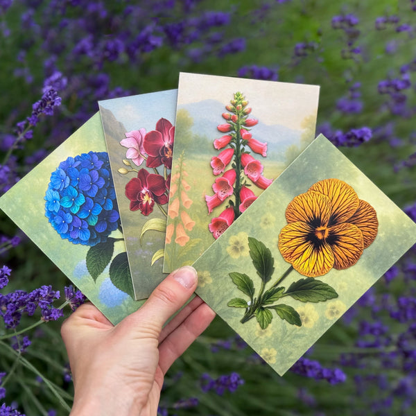 💫New💫 'Floral Variety' Greeting Cards - Set of 4 - Moth & Myth