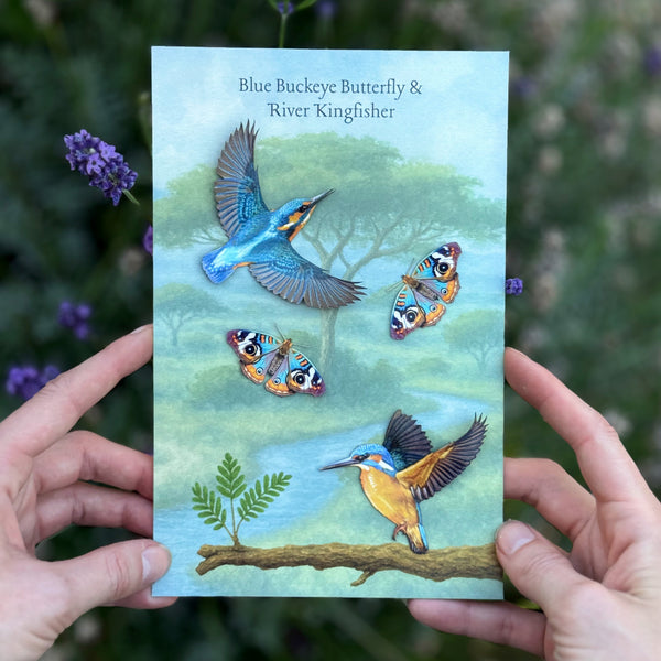 💫New💫 Blue Buckeye Butterfly & River Kingfisher Set - The Echo Collect ...